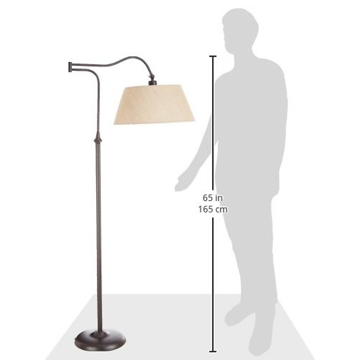 Adesso 3349-26 Rodeo Floor Lamp, 61 in., 150 W Incandescent/equiv. CFL, Antique Bronze, 1 Floor Lamp