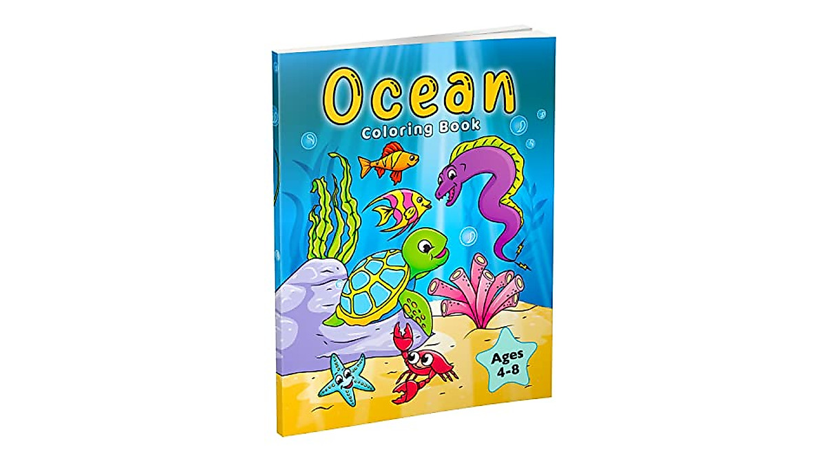 Ocean Coloring Book for Kids Ages 4-8