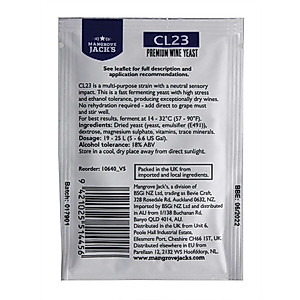 Mangrove Jack’s Wine Yeast - CL23 8g Treats 23L Dry White Blush Sparkling