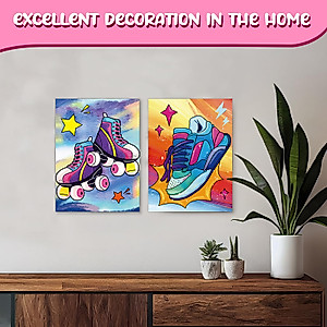 Sherr 10 Pcs Canvas Painting Pre Drawn Stretched Afro Queen Cotton Canvas Black Art Pre Drawn Canvas for Adults Kids Pre Drawn Canvas Outline for Paint and Sip (Vintage,8 x 10 Inch)