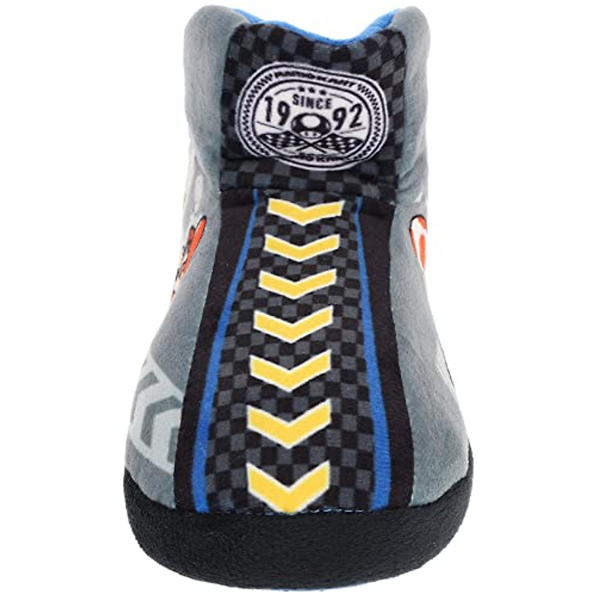 SUPER MARIO Boys' Mariokart Slippers Mismatch Bootie, Grey, Little Kid Size 10/11