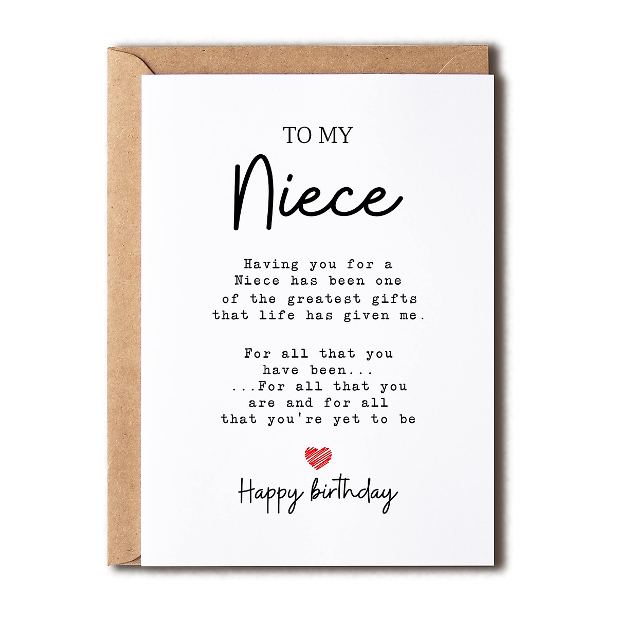 To My Niece - Niece Birthday Card - Niece Is The Greatest Gifts In My Life - Birthday Card For Niece - Gift For Niece Card- Christmas Gifts For Niece