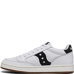 Saucony Women's Jazz Court Sneaker, White/Black, 6.5 Medium