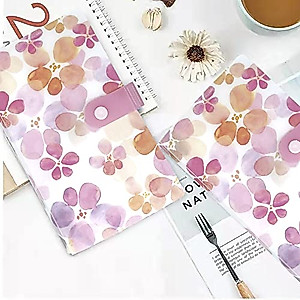 ROPAKED Beautiful Jewelry Storage Book with Pockets 120 Slots and 60 Pcs Clear Small Plastic Bags Ring Earring Organizer Book Card Holder Travel Pouch for Jewelry (Flower)