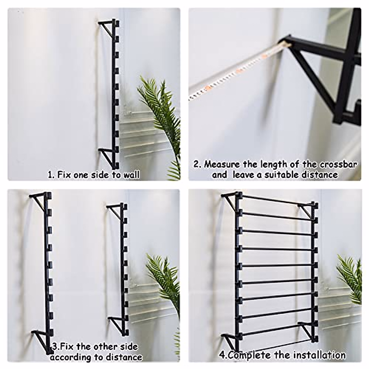 AMSXNOO Wall Mounted Display Rack, Metal Towel Shelving Tie Scarf Belt Wrapping Paper Ribbon Organizer Holder Space Saver for Retail Stores Flower Shops Kitchen Bathroom