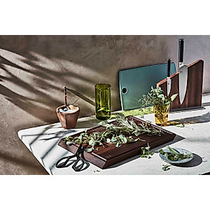 Material, The Angled Board Kitchen Cutting & Serving Board, Reversible Juice-Groove and Smooth Side, FSC-Certified Walnut, 17L x 12W