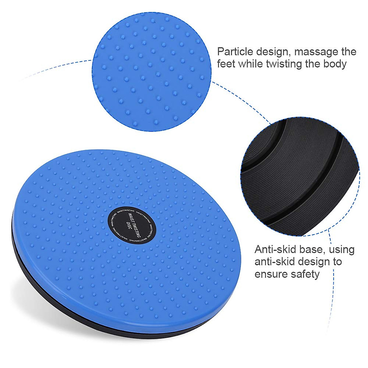 VGEBY Waist Twirl, Waist Disc Trainer Board Ankle Body Aerobic Exercise Fitness Slim Twirl Plate Exercise Gear Weight Loss Foot Massage Plate Strength Training