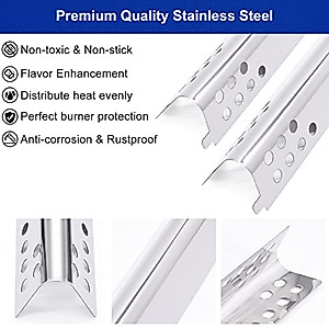 Aibabcue Grill Replacement Parts for Charbroil 463347418, 463347017, 463342119, 463376017, 463335517, 463332718 Gas Grill, Stainless Steel Heat Plate, Grill Burner for 463347418 Charbroil Grill Parts