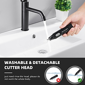 ACCOCAM 2022 Nose Ear Hair Trimmer for Men Women, Electric Nostril Nasal Hair Clippers Trimmers Remover with Vacuum Cleaning System, IPX7 Waterproof, Mute Motor, Wet/Dry, Battery-Operated