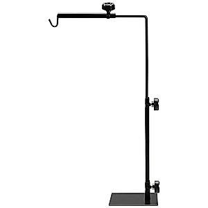 Simple Deluxe Reptile Lamp Stand Metal Floor Light Holder Basking Lamp-Holder Lamp-Support Bracket, Height Adjustable for Glass Terrarium Heating-Light, Amphibian and Aquarium Tank