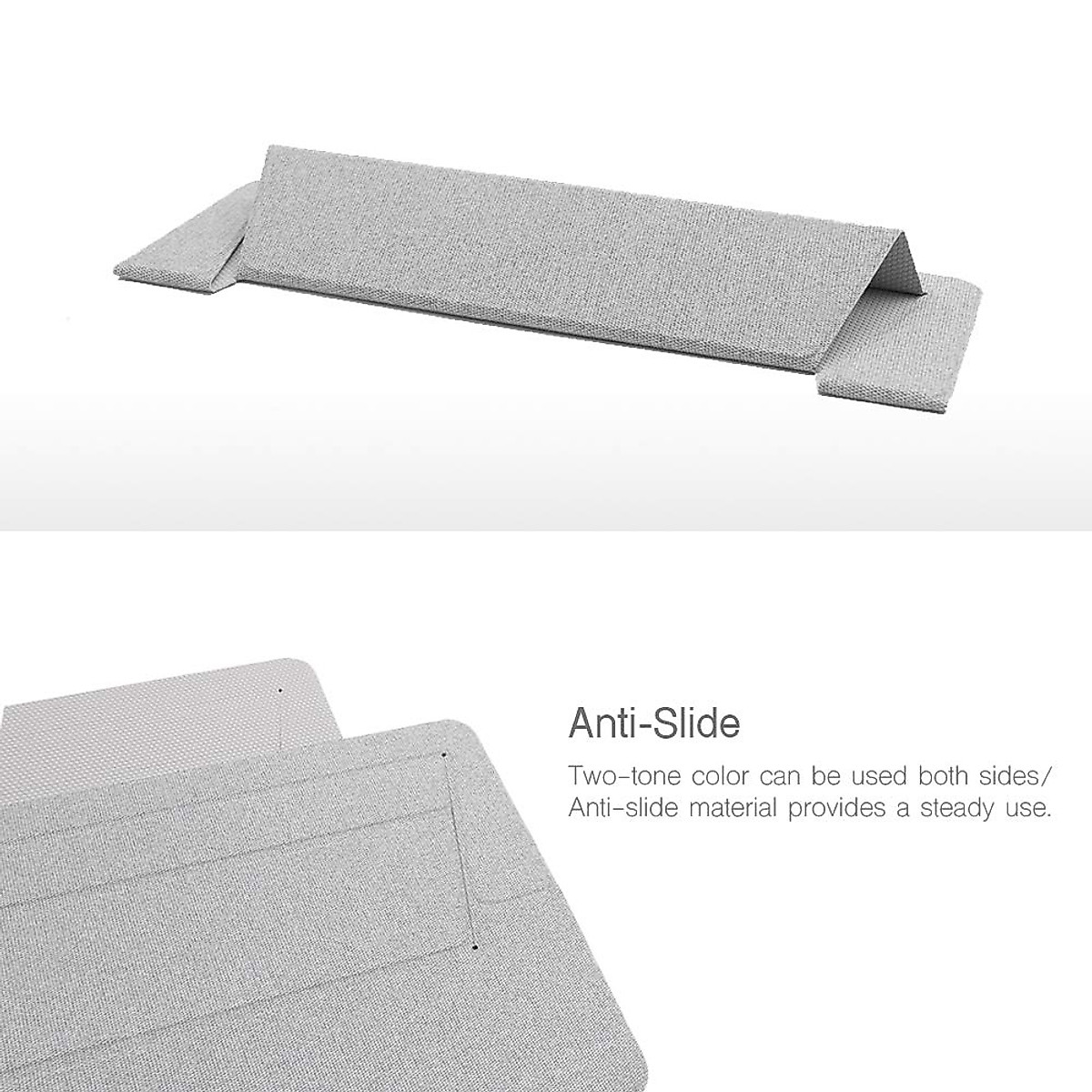 SenseAGE Flat Foldable Laptop Stand, Invisible Lightweight Laptop Stand, Anti-Slide and Portable Notebook Stand, Compatible with MacBook Air/MacBook Pro, Tablets and Laptops up to 15.4”, Denim Grey