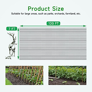 GreatBuddy Garden Netting, 7 x 100ft Deer Netting Anti Birds, Squirrels or Other Animals, Perfect for Garden Plants Fruit Trees Vegetables Protection, Heavy Duty and Reusable