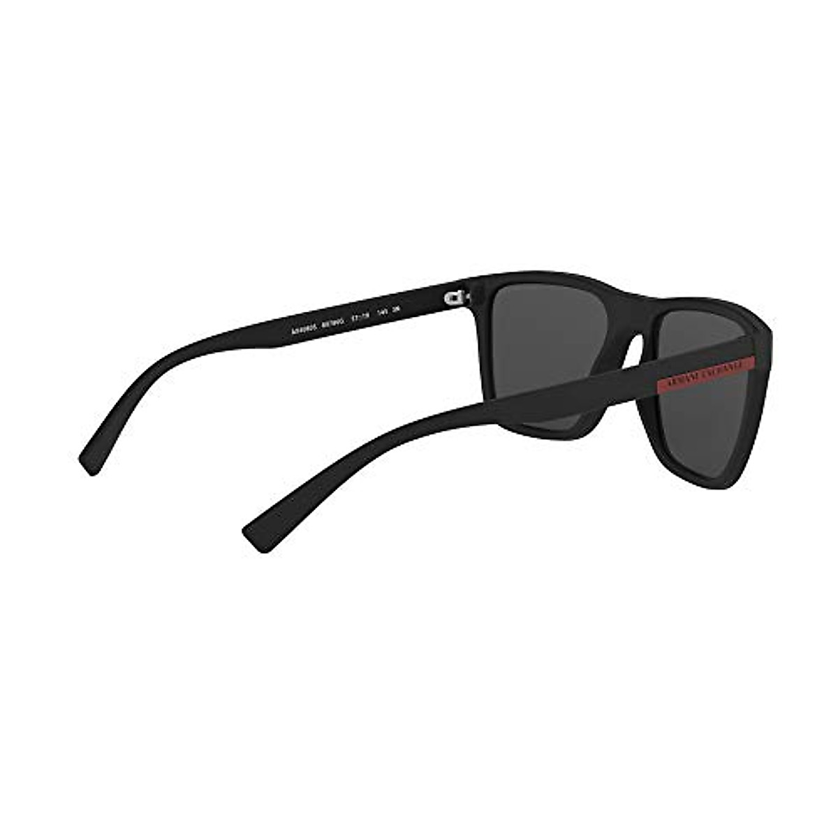 A|X ARMANI EXCHANGE Men's AX4080S Square Sunglasses, Matte Black/Light Grey Mirrored/Black, 57 mm