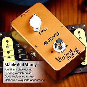 JOYO Vintage Phase Effect Pedal Beautifully Re-Creates Classic Phaser Sounds of 70's for Electric Guitar Effect - True Bypass (JF-06)