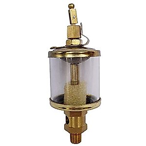 1/8" 1/4" 3/8" BSP Male Thread Copper Plating Oil Cup Sight Gravity Drip Feed Oiler Lubricator for Machine Tool - (Size: 50ml; Thread Specification: 1/8")