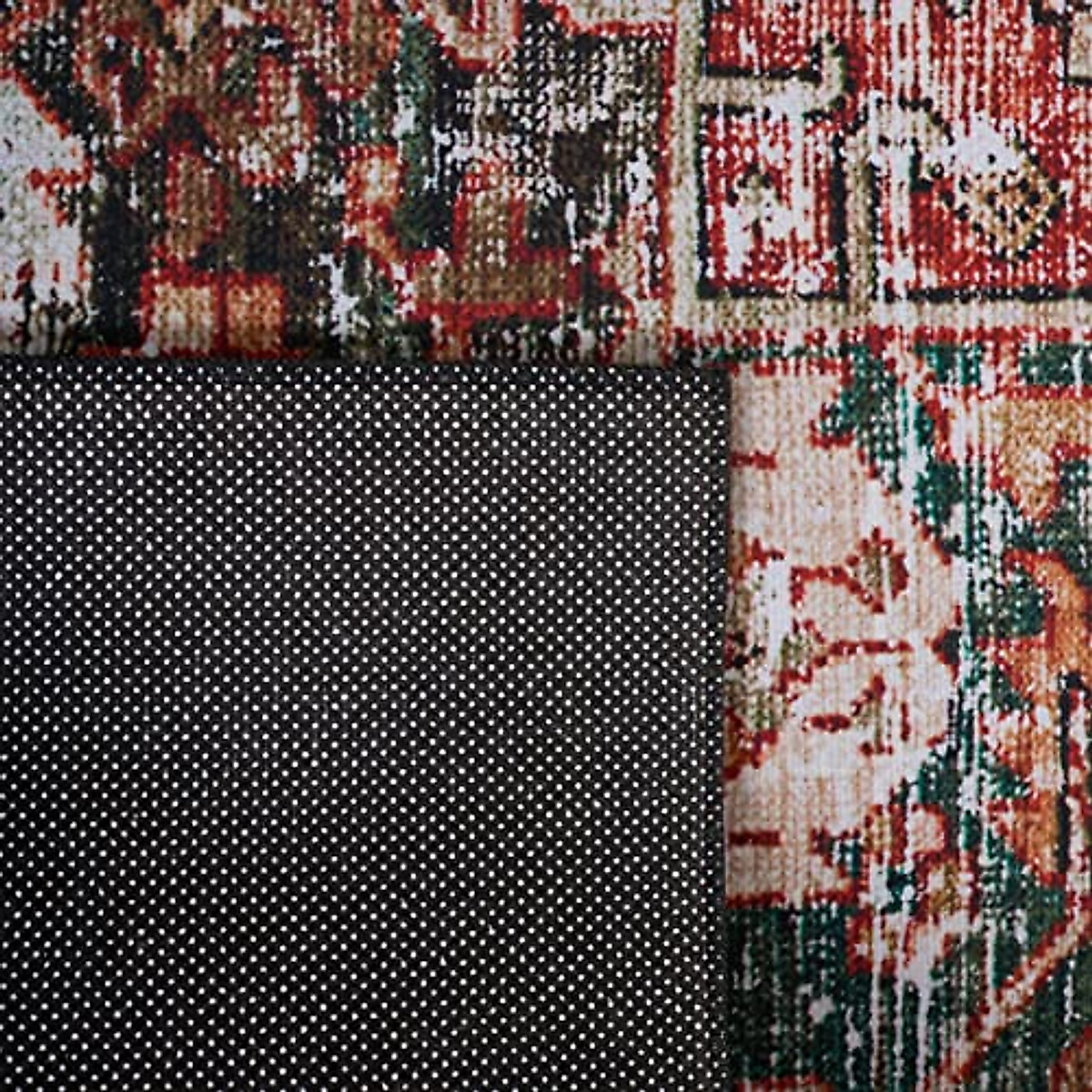 SAFAVIEH Tucson Collection Area Rug - 8' x 10', Ivory & Green, Persian Design, Non-Shedding Machine Washable & Slip Resistant Ideal for High Traffic Areas in Living Room, Bedroom (TSN114A)