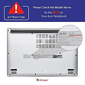 mCover Case Compatible for 2019~2021 15.6" Acer Aspire 5 A515-54 / A515-55 Series Laptop Computer ONLY (NOT Fitting Other Acer Models) - Black