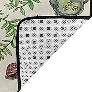 NiYoung Bedroom Livingroom Sitting-Room Big Size Kitchen Rugs Home Decor - Cottagecore Light Green Floor Mat Doormats Fast Dry Toilet Bath Rug Exercise Mat Throw Rugs Carpet