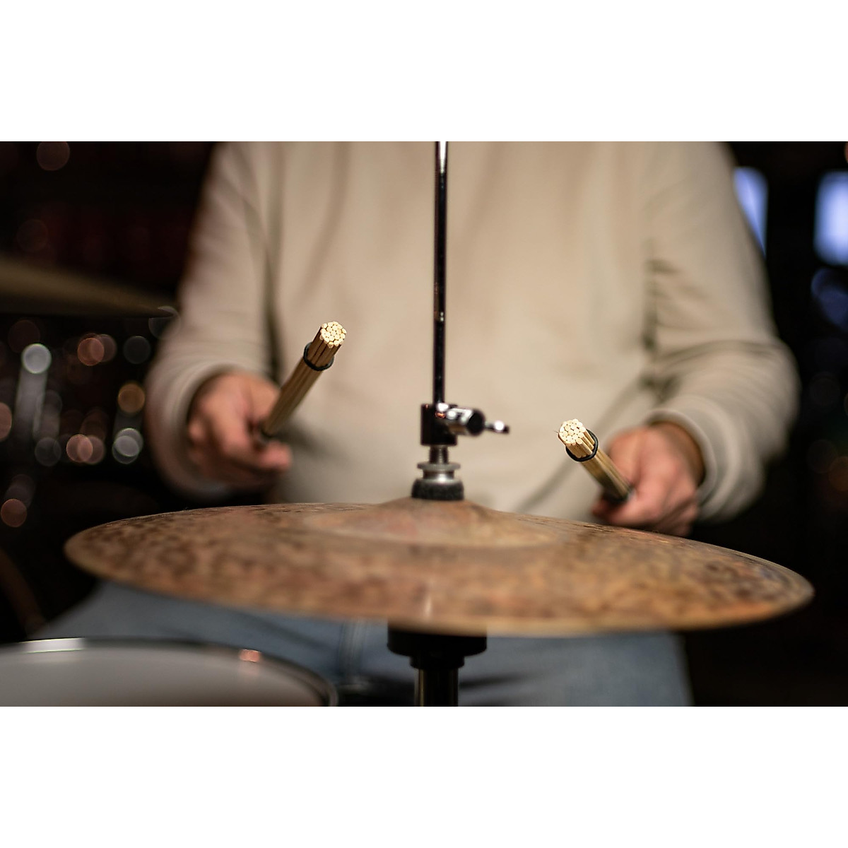 Meinl Stick & Brush Flex Multi-Rod Bundle Specialty Drumsticks for Low Volume Quiet Acoustic Music on Drums/Percussion, Bamboo Dowels, Natural, one Size (SB202)