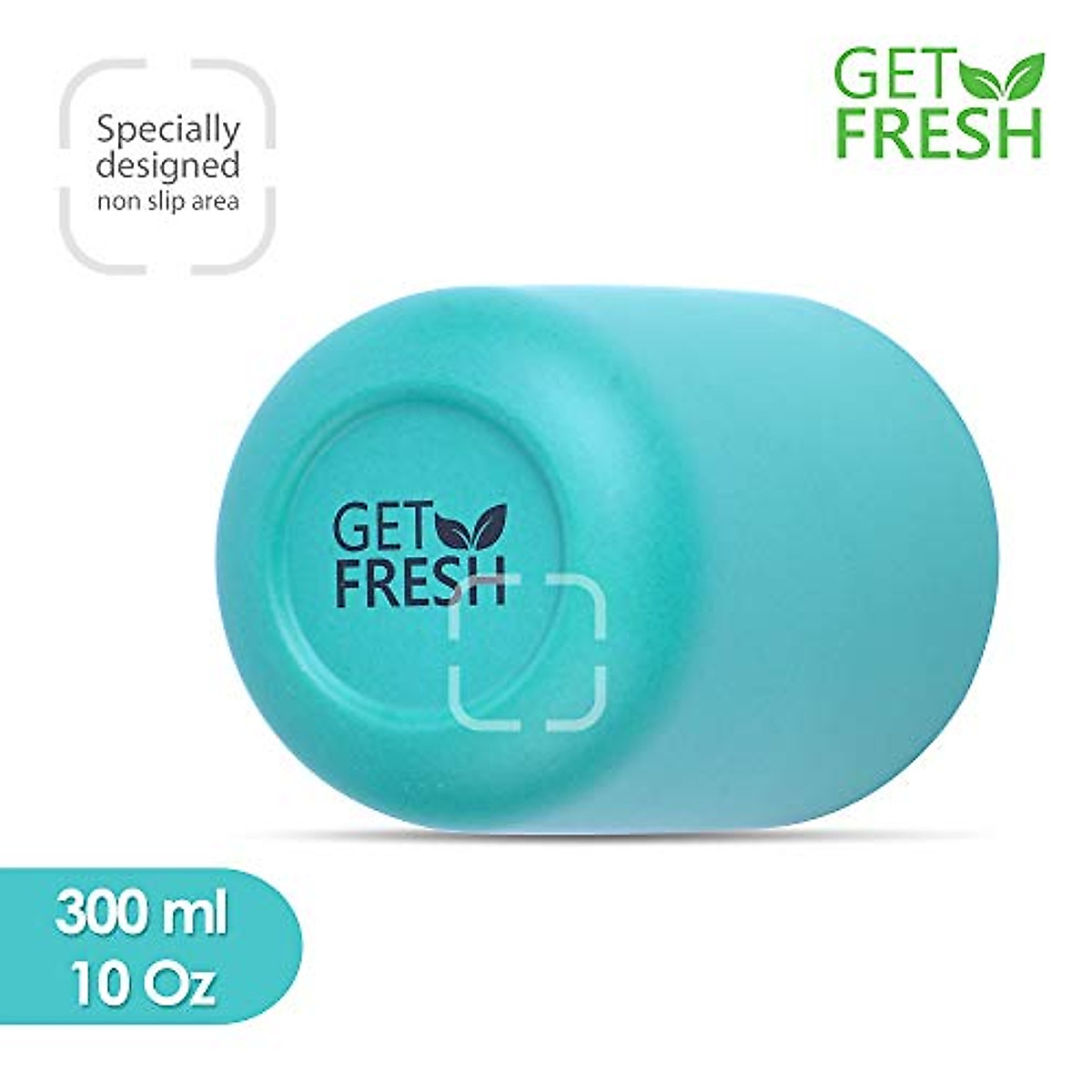 GET FRESH Bamboo Kids Cups Set – 4-pack Reusable Bamboo Cups for Toddlers and Adults – Colorful Bamboo Fiber Drinking Cups for Children – Bamboo Kids Dinnerware Set for Everyday Use