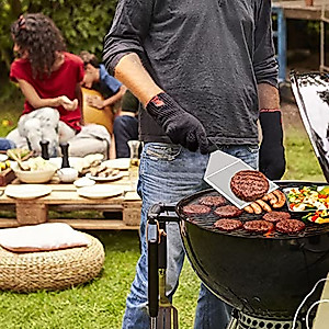 Leonyo Hamburger Spatula Set of 2, Metal Spatula 6 x 5 Inch Wide Spatula Heavy Duty Large Grill Burger Turner with S Hook, Griddle Accessories for Outdoor BBQ Flat Top Grilling, Skillets & Grills