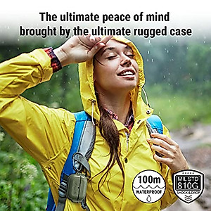 Total Protection Bundle, 2 Waterproof Cases for Airpods Pro. Secure Locking System, Full-Body Protective Rugged case, Shockproof, Carabiner