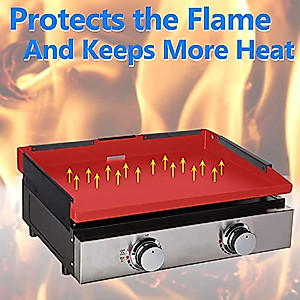 GasSaf 5022 Wind Guards for Blackstone 22" Griddle and Other Griddle, Set of 4 PCS Black Durable Windproof Wind Screen for Outdoor Cooking