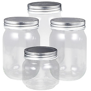 4pcs Small Honey Jar Sugar Scrub Jars Mason Jars Transparent Jam Containers Sealed Honey Jars Jam Clear Jars for Home Kitchen Jam Jars Clear Glass Jars Lidded Jam Jars Sealing Jars
