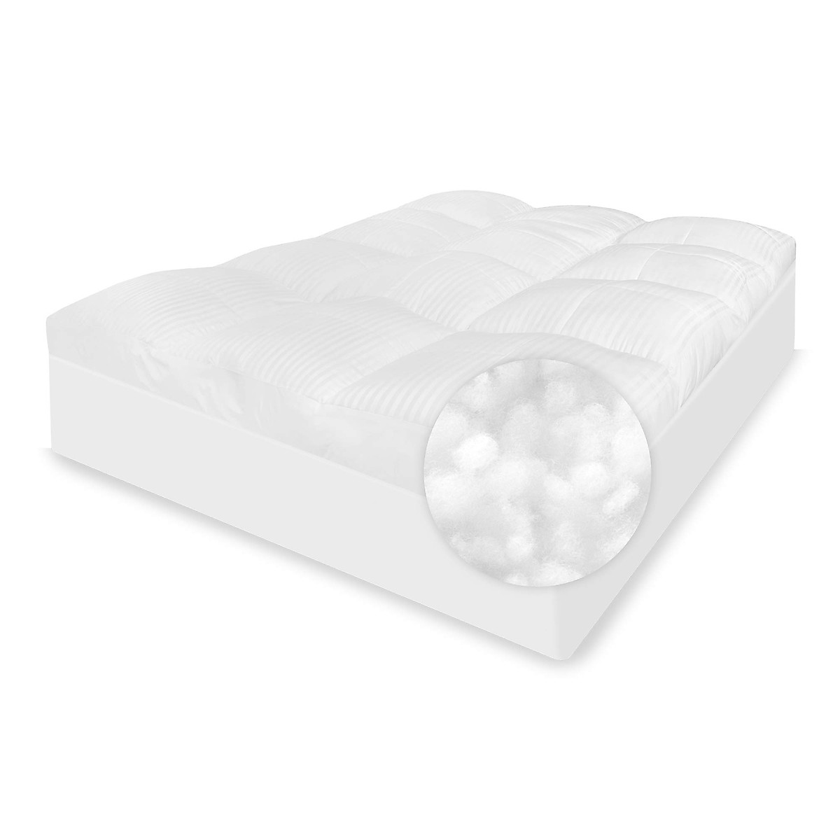 SensorPedic Tencel Mattress Topper, Twin, White