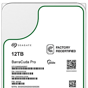 Seagate BarraCuda Pro 8TB 7200RPM Internal Hard Drive SATA 6GB/s 256MB Cache 3.5-Inch (ST8000DM0004) (Renewed)