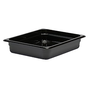 Cambro 22CW110 Black Camwear Half Size x 2.5" D Food Pan