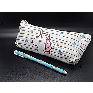 Cutieyou Unicorn Flamingo Gel Ink Pens 10 pcs + Unicorn Pencil case, fine Point 0.5mm Pen – Unicorn gift for girls