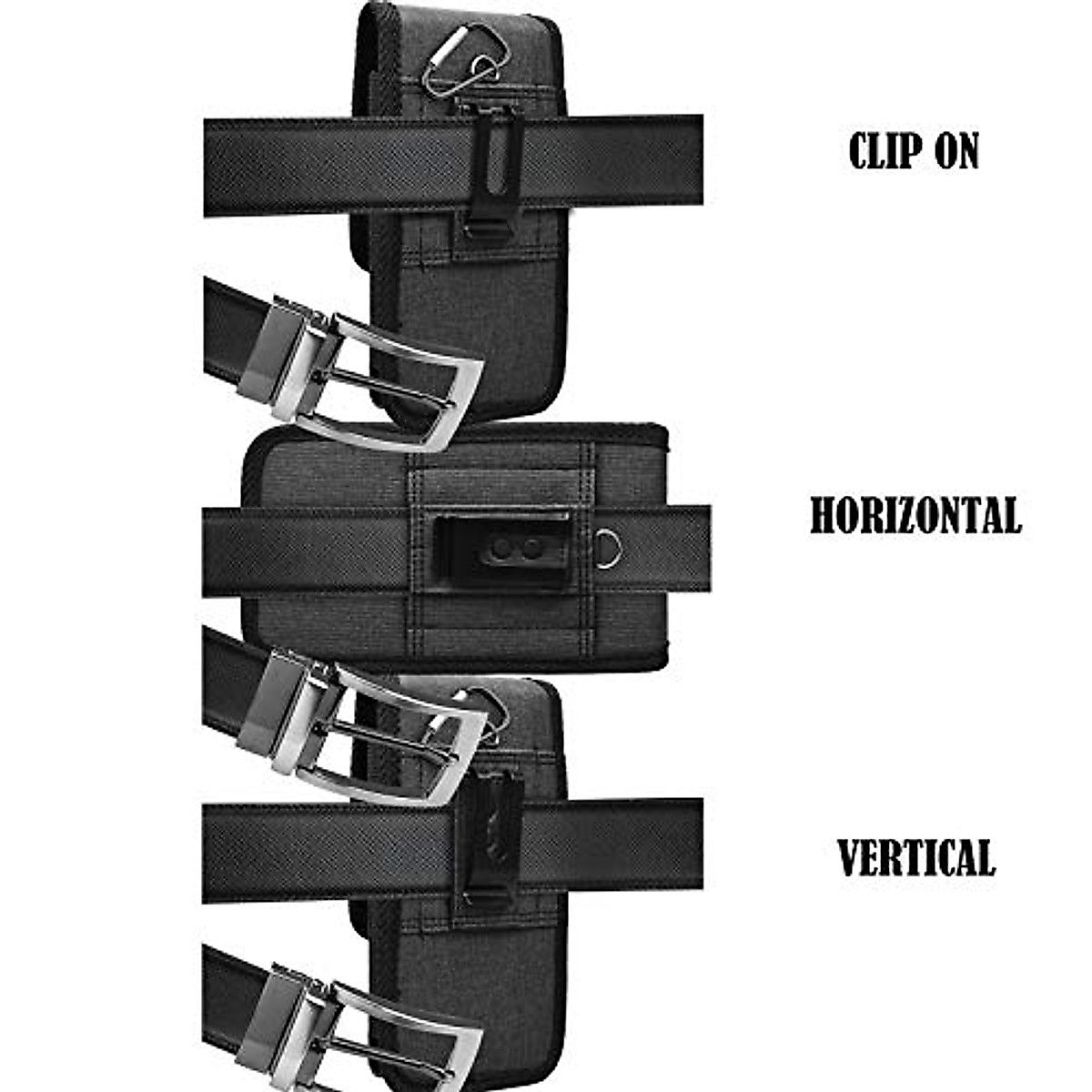 Njjex Cell Phone Holster for iPhone 11 12 13 14 Pro Max XR 7 8 Plus Samsung Galaxy S22 Ultra S21+ S20 S10 A02S A12 A13 A32 A42 A52 5G A11 A21 A51 A71 Belt Clip Holster Phone Pouch Holder Carrying Case