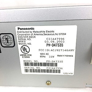 Panasonic PV-D4733S Double Feature DVD/VCR Combination Deck
