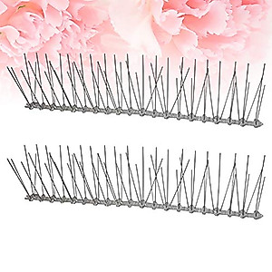 YARDWE 2pcs Bird Spikes Anti- Bird Nails Bird Repellent Metal Bird Deterant Spinners Stainless Steel Pigeon Spikes for Pigeon and Other Small Birds