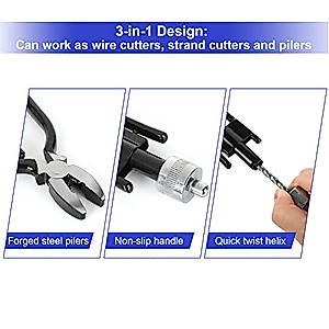 Acrux7 2 Pieces Safety Wire Twisting Pliers, 9 Inch 6 Inch Safety Wire Pliers, Black Lock Twister Wire Twisting Tool Aircraft Safety Wire Twist Pliers Aviation for Aircraft Auto Industry