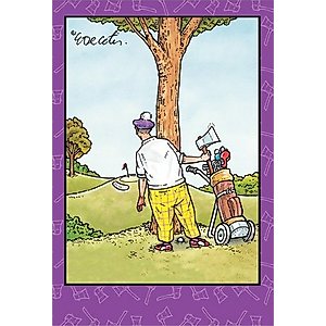 Golfer With Axe - Eric Decetis Funny Birthday Card