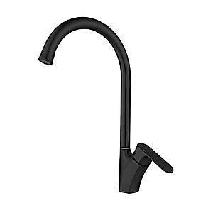 JEMITA Brushed Gold Kitchen Sink Faucet Single Handle Hot and Cold Water Mixer Tap 360 Degree Rotation Kitchen Sink Wash Basin Faucets (Color : 02)