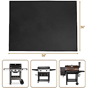 ZJYWSCH Under Grill Mat 36x56 inch Fireproof for Fireplace Fire Pit Smoker Grill Mats for Outdoor Grill Deck Protector BBQ Mat for Under BBQ Grill Pad Waterproof