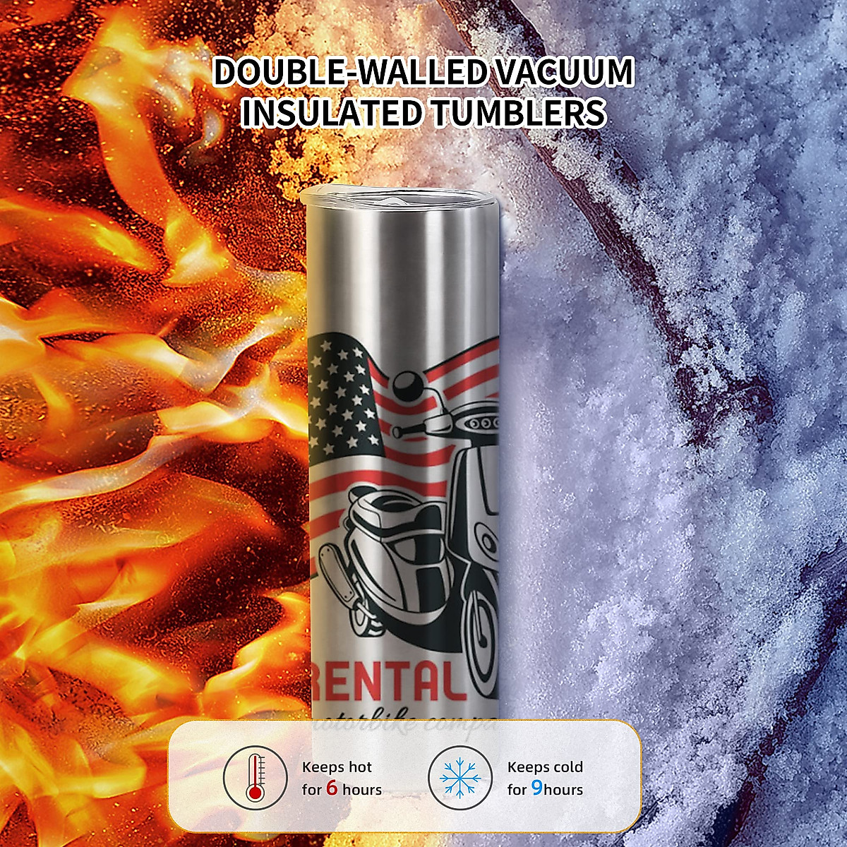 AGH 10 Pack 20oz Sublimation Tumblers Straight Skinny Tumblers, Stainless Steel Vacuum Insulated Tumblers with Lid and Straw, Double Wall Travel Coffee Tumblers, Keeping Chilled up to 12 Hours