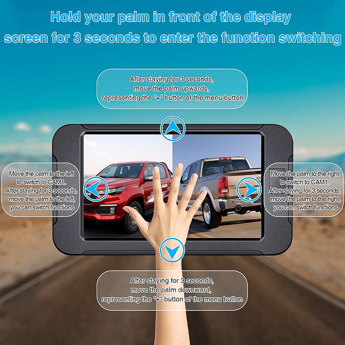 B-Qtech 7" Backup Camera and Monitor Kit, LCD Rear View Monitor with IP68 Waterproof 170 ° Wide Angle Night Vision Back up Camera for Truck,RV,Trailer,Bus,Vans,Vehicle