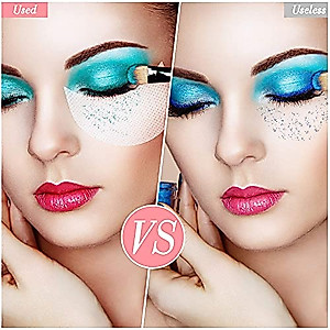 600 Pieces Eyeshadow Pad Shield Eyeshadow Patches White Eyeshadow Stencils Under Eye Pads Prevent Makeup Residue for Eyelash Extensions Lip Makeup, Half-Moon Shape