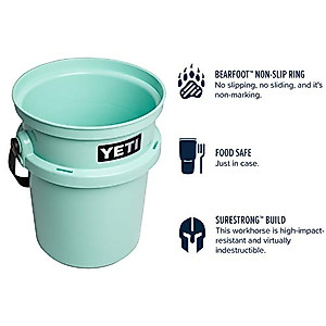YETI Loadout 5-Gallon Bucket, Impact Resistant Fishing/Utility Bucket, Seafoam