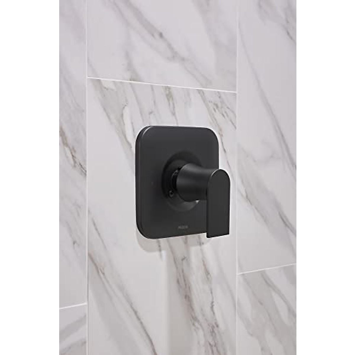 Moen Genta LX Matte Black High-Pressure Balancing Eco-Performance Modern Shower Trim, including Showerhead, Shower Lever Handle for Water Temperature Adjustment (Posi-Temp Valve Required), T2472EPBL
