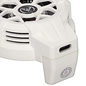 Phone Cooler,Ultra Quiet Cell Phone Radiator with Full Color LED Lights, USB Charging Cable and a High Speed Fan for 2.56in-3.34in (Width) Mobile Phones(White)