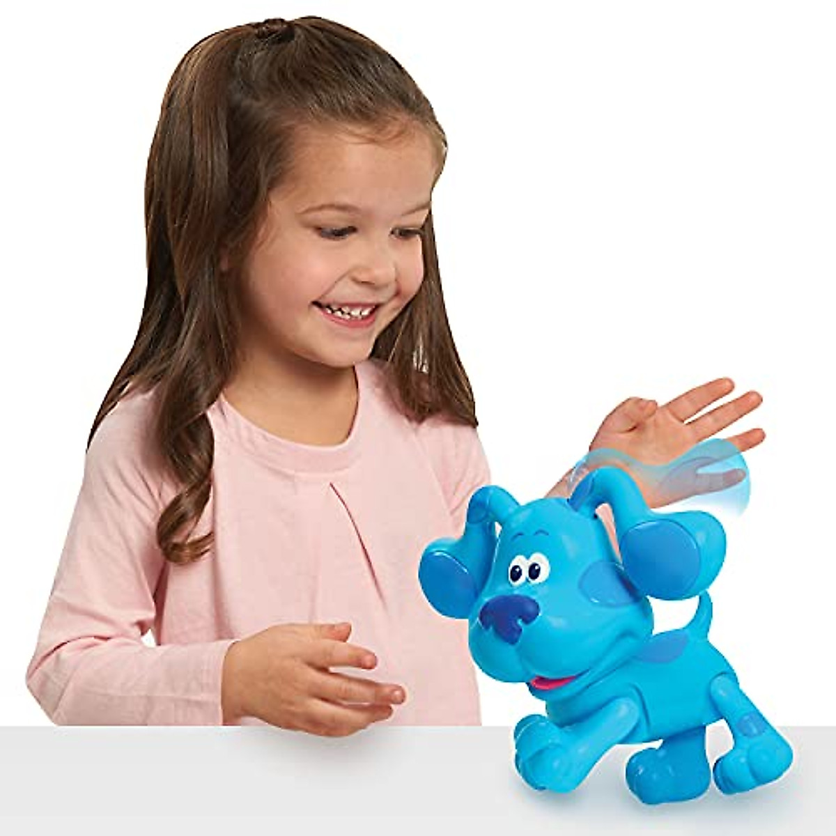 Just Play Blue's Clues & You! Walk & Play Blue, Walking and Barking Interactive Pet, Special Glittery Paw Print, Kids Toys for Ages 3 Up