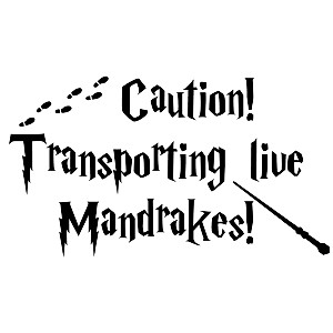 Caution Transporting Live Mandrake Vinyl Decal Sticker