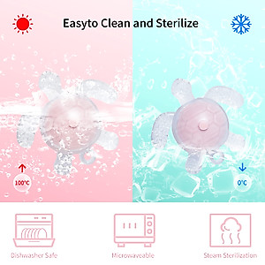 ODDAVA Baby Teething Toys, Silicone Baby Teether Bpa Free,Soothe Babies Sore Gums,Baby Chew Toys with Storage Case,Starfish Rattle Toys for 6 Month Boys and Girl (Pink)