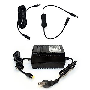 MyVolts 9V Power Supply Adaptor Compatible with/Replacement for M-Audio Black Box Reloaded Recording Box - US Plug with Extension and ON/Off Switch