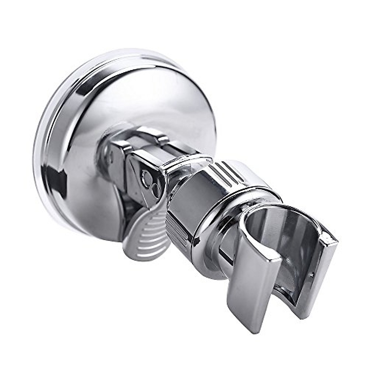 Zeta® Adjustable Attachable Rotatable Bathroom ABS Handheld Showerhead Bracket Wall Mount Holder with Suction Cup, Polished Chrome